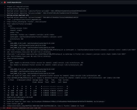 `flutter` Installation Failed · Issue 179 · Subositoflutter Action