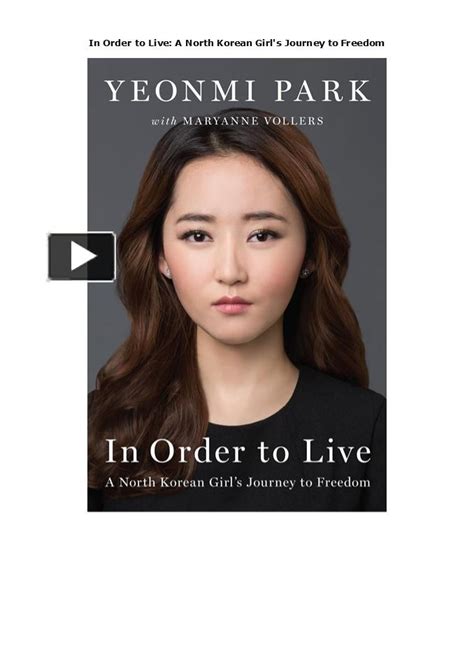 Ppt Pdf Read Online In Order To Live A North Korean Girls Journey