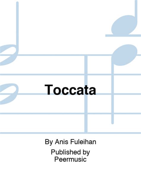 Toccata By Anis Fuleihan Piano Duet Sheet Music Sheet Music Plus