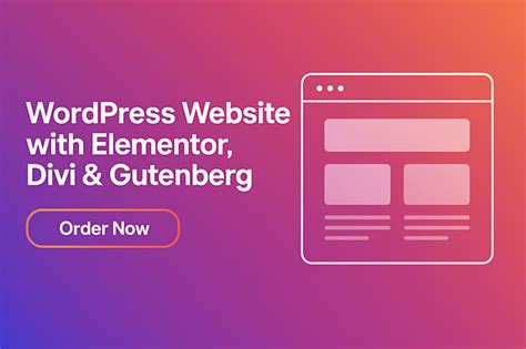Create Your Wordpress Website Or Landing Page Using Elementor Divi Or Gutenberg By Wpfaruk