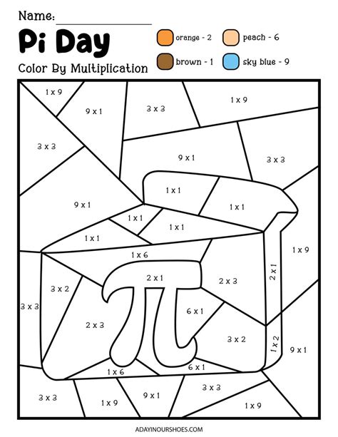 6 Free Pi Day Coloring Worksheets