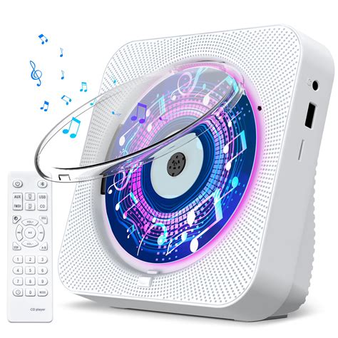 Gueray Cd Player With Speakers Bluetooth Desktop Cd Players For Home Radio Cd Player With Remote
