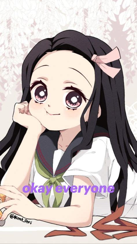 Nezuko Pin Hello Kitty Chibi Chibi Anime Kawaii Anime