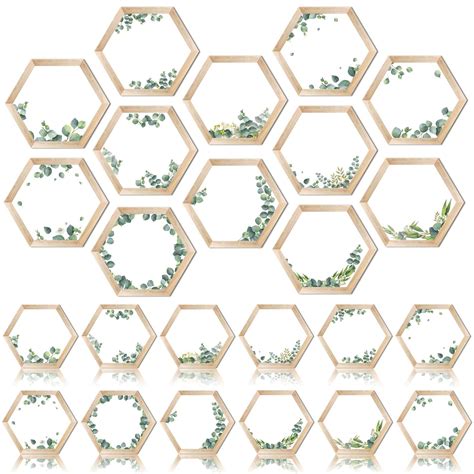 Buy Junkin 60 Pcs Simply Boho Hexagons Cutouts Hexagon Cutout Simply