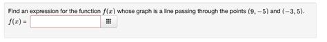 Solved Find An Expression For The Function F X Whose Graph Chegg