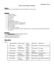 Acids Bases Lab Report Science Docx Khushmeet Grewal Intro To Acids And Bases Lab Report
