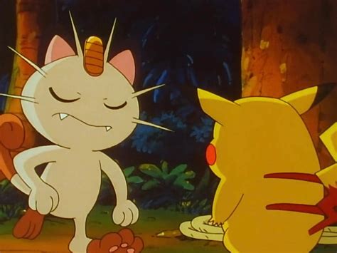 Pokemon S1 E17 1997 Meowth Walks Past Pikachu By Tcontreras32 On
