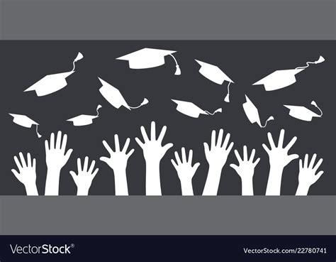 Throwing Graduation Cap Silhouette