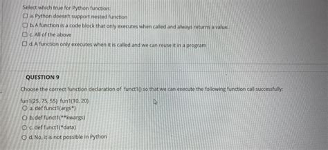 Solved Select Which True For Python Function A Python