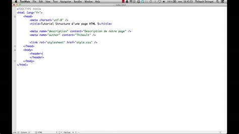 tutoriel html css comment structurer une page html5 youtube