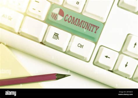 Writing Note Showing Community Business Concept For Specific Population With A Common