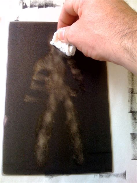 Monotype Printmaking Quick Subtractive Monotype Figure