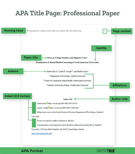 How To Create An APA Title Page Free Template Examples