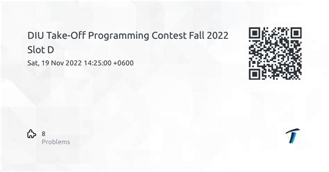 Diu Take Off Programming Contest Fall 2022 Slot D Toph