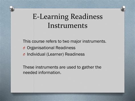 Ppt Assessing Organisational Readiness For E Learning Powerpoint