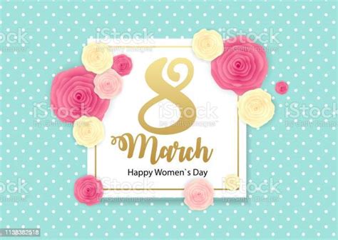 포스터 국제 행복 한 여성의 날 8 3 월 꽃 인사말 카드 벡터 일러스트 0명에 대한 스톡 벡터 아트 및 기타 이미지 0명 결혼식 계절 Istock
