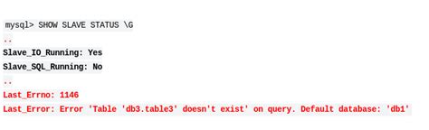 Mysql Replication Error 1146 Easy Way To Fix It