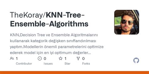 Github Thekorayknn Tree Ensemble Algorithms Knndecision Tree Ve Ensemble Algoritmalarını