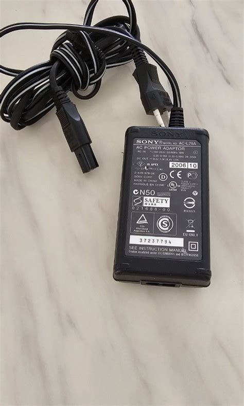 Sony Power Adapter Ac L25a For Charging Camcorder Battery Photography