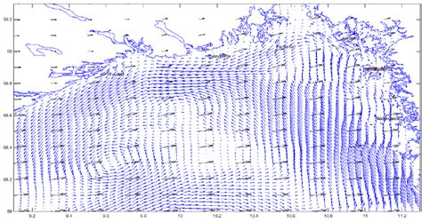 Figure D2 Current Vectors At 3 M Depth 2015 01 02 From Norwegian Coast
