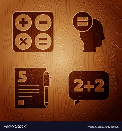 Set Equation Solution Calculator Test Or Exam Vector Image