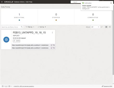 Data Pump And Sql Developer Web For Oracle Autonomous Database