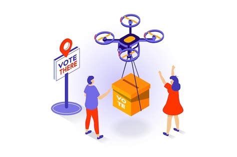 Premium Vector Election And Voting Concept In 3d Isometric Design