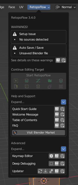 BUG No Source Detected Issue CGCookie Retopoflow GitHub