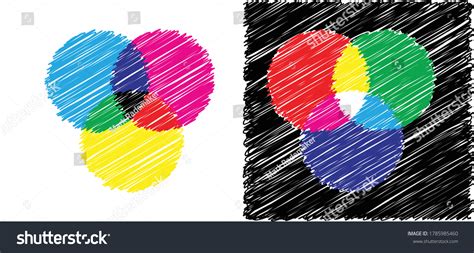 Color Wheel Pallet Spectrum Complementary Primary เวกเตอรสตอก ปลอดคาลขสทธ