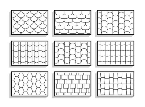 Roof Tiles Ceramic Roof Tiles Texture Drawing