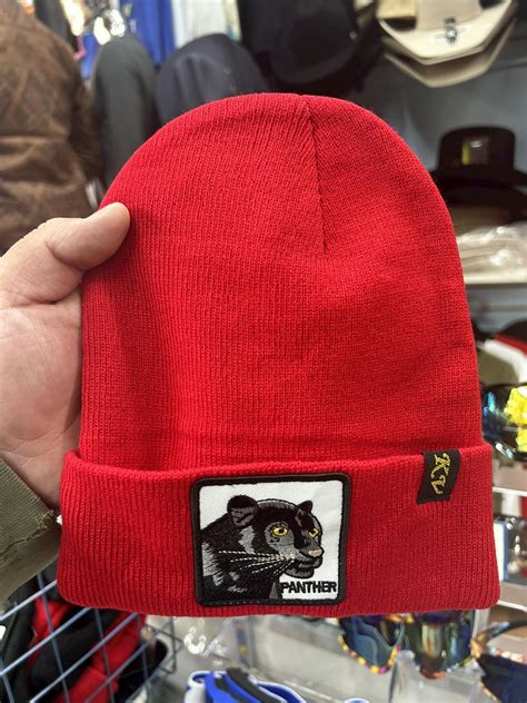 Vintage La Pantera The Black Panther Red Beanie Grailed