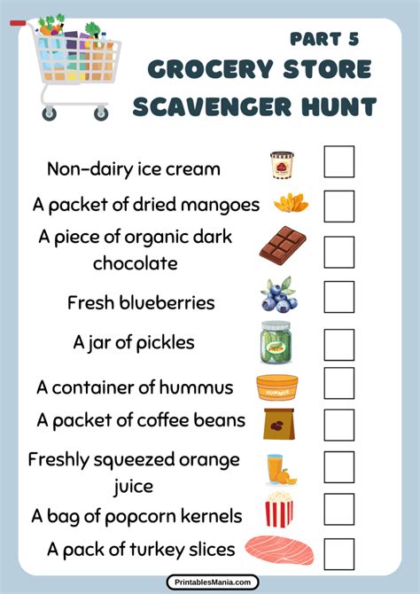 Grocery Store Scavenger Hunt Printables Mania