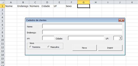 Cadastro Excel Vba Formulário Inserir E Limpar Automaticamente
