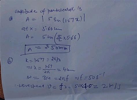 7 The Vibrations Of A String Fixed Both Ends Are Described By The Equation Y 5 00 Mm Sin 1