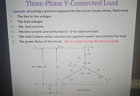 Three Phase Y Connected Loadexample Assuming A