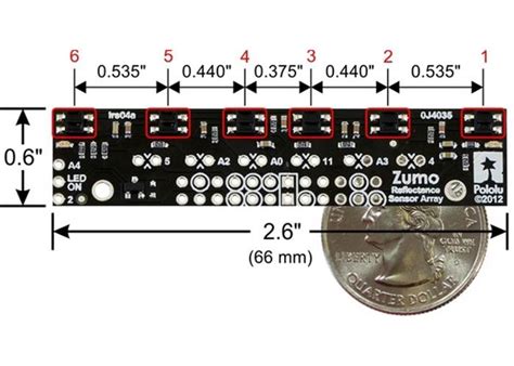 pololu zumo reflectance sensor array robot gear australia