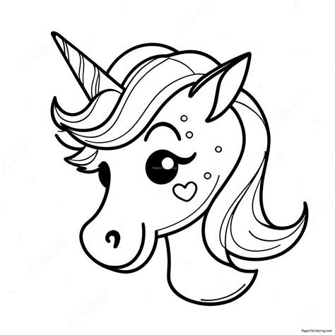 Sparkling Unicorn Emoji Coloring Page 72393 58151