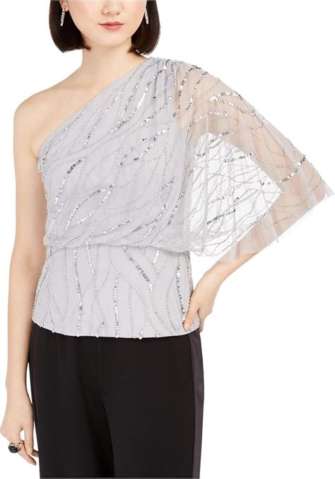 Adrianna Papell Embellished Blouse Adrianna Papell Sequin Blouses For