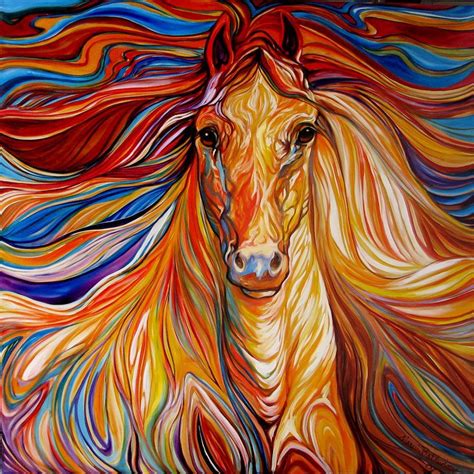 The Powerful Par Marcia Baldwin Abstract Horse Horse Painting