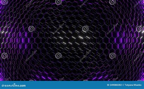 3d Rendering Hexagonal Relation Structure Mesh Pattern Wall Design