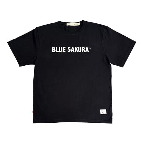 T Shirt Blue Sakura Logo Black×white Blue Sakura Jeans 公式サイト