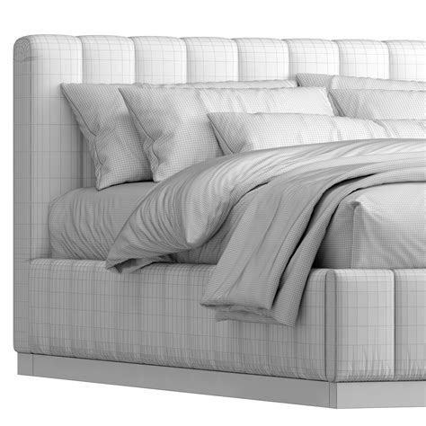 Cb2 Forte Queen Bed 3d Model For Vray Corona
