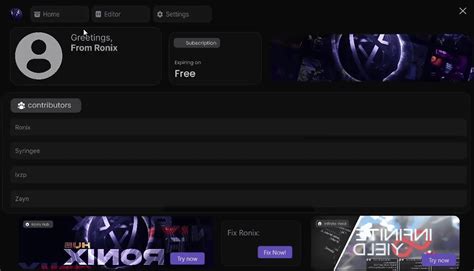 Ronix Executor 1 Free Roblox Script Executor