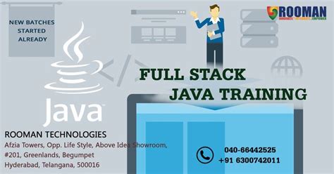 Full Stack Java Training At Rooman Technologies