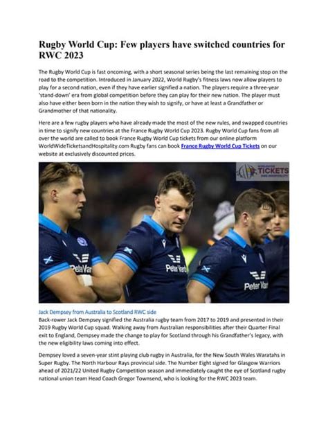 rugby world cup few players have switched countries for rwc 2023 docx