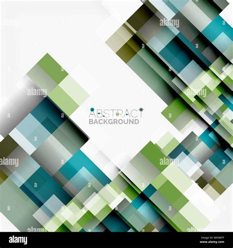 Abstract Blocks Template Design Background Simple Geometric Shapes On White Straight Lines And