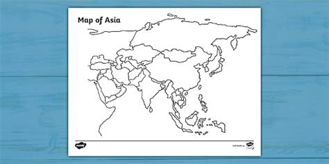 Map Of Asia To Label Map Of Asia Without Names