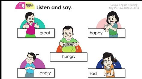 Grade 2 English အင်္ဂလိပ်စာ သင်ရိုးသစ် Unit 1 Lesson 3 နားထောင