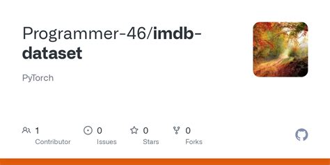 GitHub Programmer 46 Imdb Dataset PyTorch