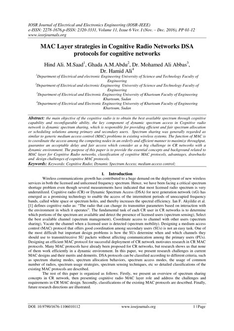 pdf mac layer strategies in cognitive radio networks dsa protocols
